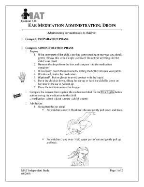 Fillable Online EAR MEDICATION ADMINISTRATION: DROPS Fax Email Print ...
