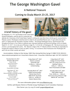 Fillable Online The George Washington Gavel Fax Email Print - pdfFiller