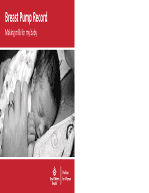 Fillable Online Breast Pump Record Fax Email Print - pdfFiller