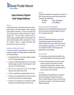 Fillable Online Copay Assistance Programs Fax Email Print - pdfFiller