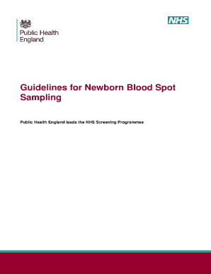 Fillable Online Guidelines for Newborn Blood Spot Fax Email Print ...