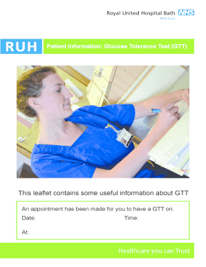 Fillable Online Patient information: Glucose Tolerance Test (GTT) Fax ...