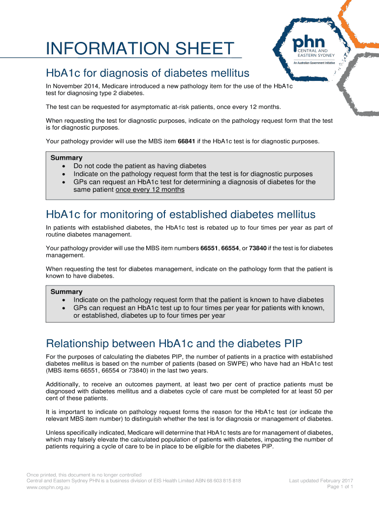 Fillable Online HbA1c for diagnosis of diabetes mellitus Fax Email ...