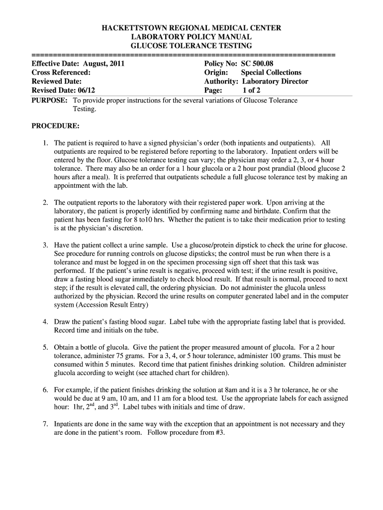 Fillable Online LABORATORY POLICY MANUAL Fax Email Print - pdfFiller