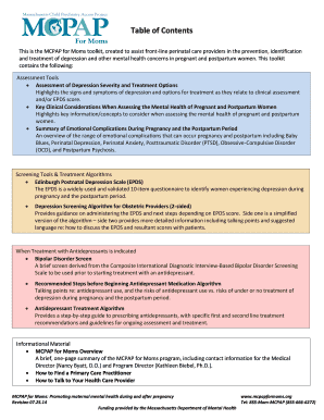Fillable Online This is the MCPAP for Moms toolkit, created to assist ...