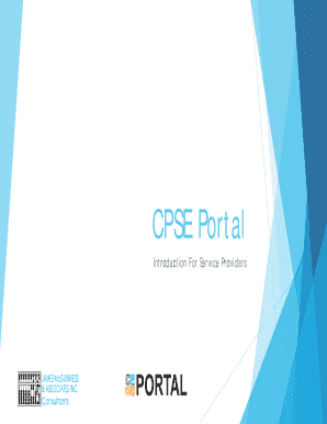 Fillable Online CPSE Portal Fax Email Print - pdfFiller