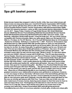 Fillable Online Spa gift basket poems Fax Email Print - pdfFiller