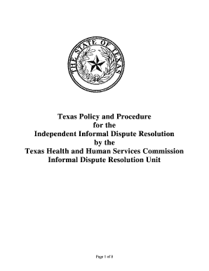 Fillable Online Texas Policy and Procedure Fax Email Print - pdfFiller