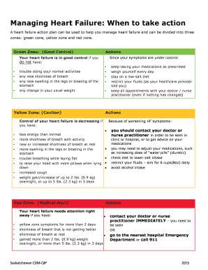 Fillable Online Managing Heart Failure: When to take action Fax Email ...