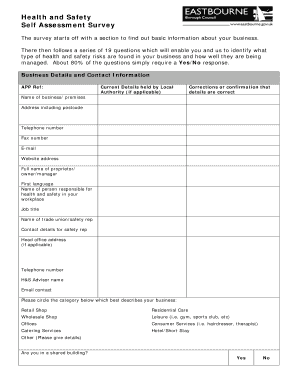Fillable Online Self Assessment Survey Fax Email Print - pdfFiller