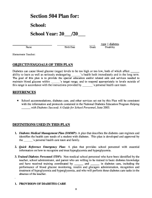 Fillable Online OBJECTIVES/GOALS OF THIS PLAN Fax Email Print - pdfFiller