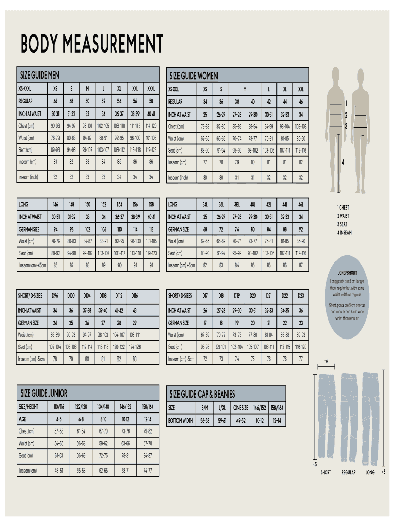 Fillable Online body measurement Fax Email Print - pdfFiller