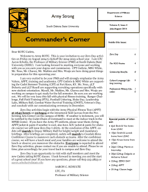 Fillable Online Dear ROTC Cadets, Fax Email Print - pdfFiller