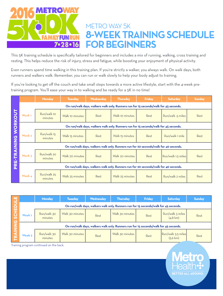 Fillable Online METRO WAY 5K Fax Email Print - pdfFiller