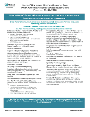 Fillable Online MOLINA HEALTHCARE MEDICAID/ESSENTIAL PLAN Fax Email ...