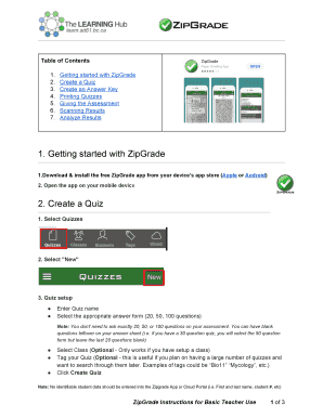 Fillable Online Getting started with ZipGrade Fax Email Print - pdfFiller