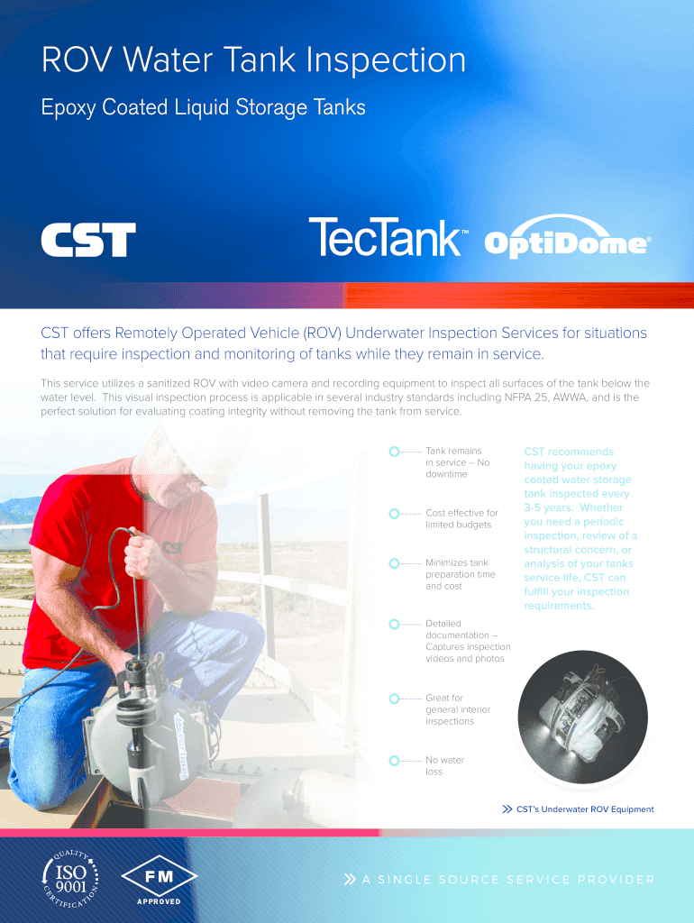 Fillable Online ROV Water Tank Inspection Fax Email Print - pdfFiller