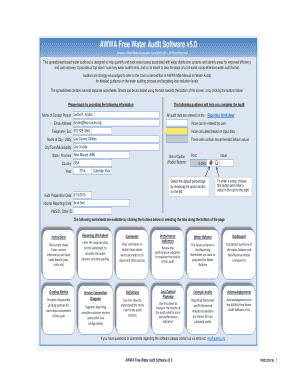 Fillable Online This spreadsheet-based water audit tool is designed to ...