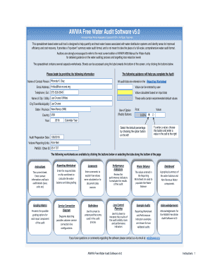 Fillable Online Water Audit Worksheet Fax Email Print - pdfFiller