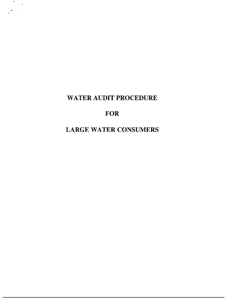 Fillable Online WATER AUDIT PROCEDURE Fax Email Print - pdfFiller