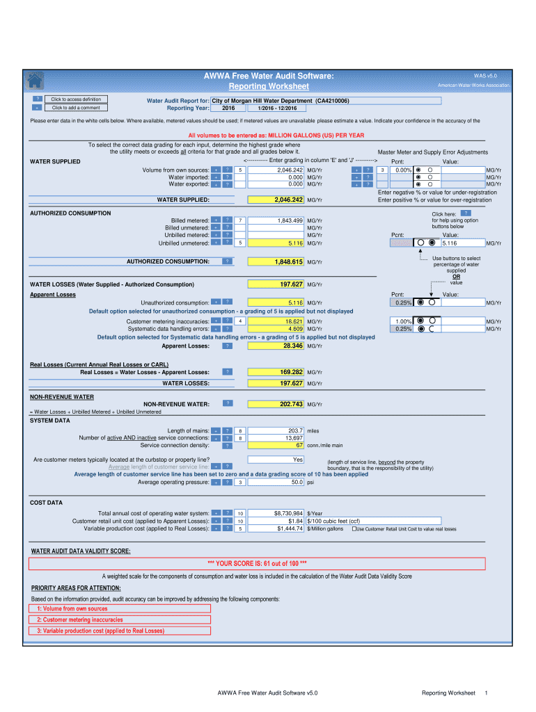 Fillable Online Reporting Worksheet Fax Email Print - pdfFiller