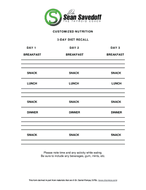 Fillable Online CUSTOMIZED NUTRITION Fax Email Print - pdfFiller