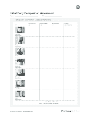 Fillable Online Initial Body Composition Assessment Fax Email Print ...