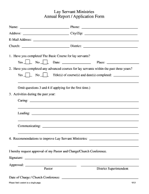 Fillable Online Annual Report / Application Form Fax Email Print ...