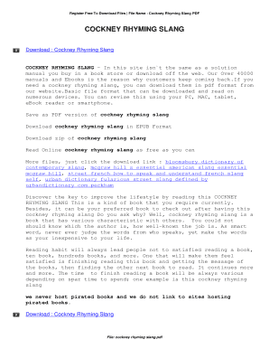 Fillable Online Register Free To Download Files File Name : Cockney ...