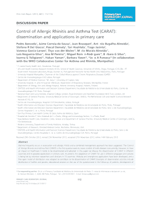 Fillable Online Control of Allergic Rhinitis and Asthma Test (CARAT ...