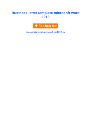 Fillable Online Business letter template microsoft word Fax Email Print ...