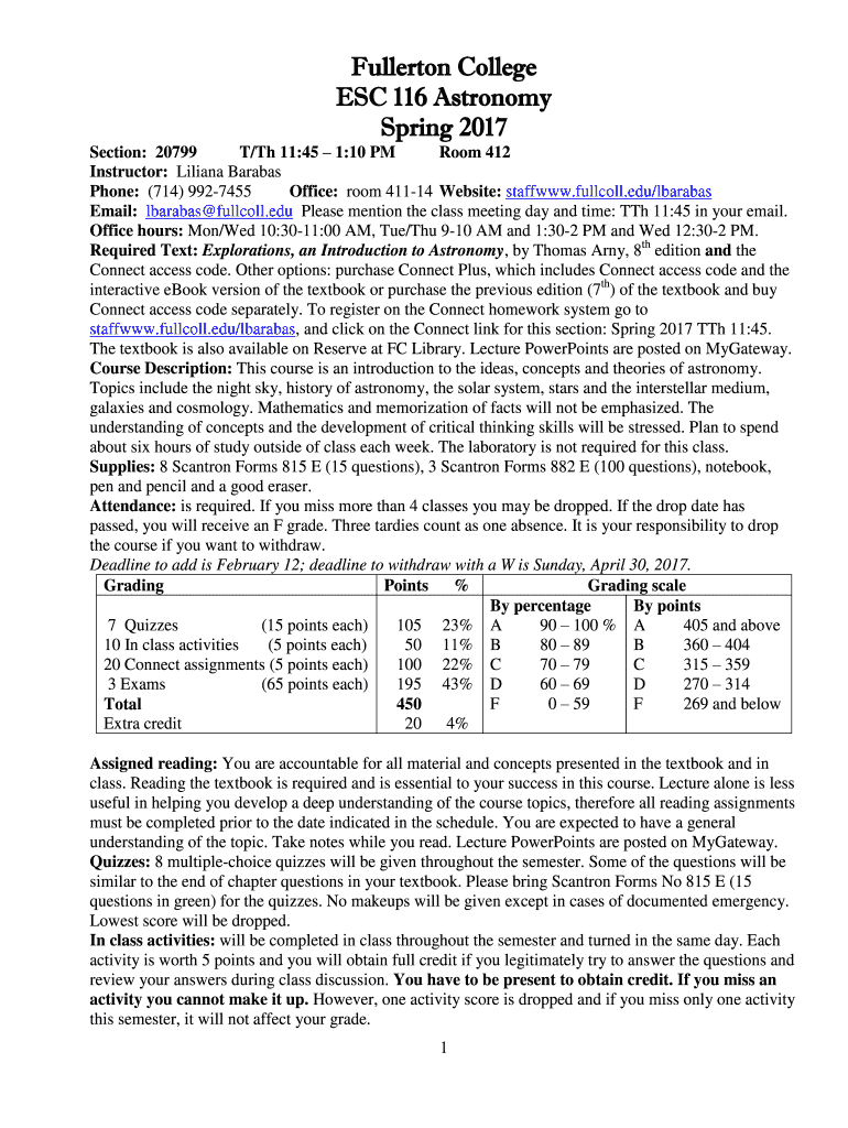 Fillable Online ESC 116 Astronomy Fax Email Print - pdfFiller