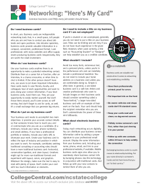 Fillable Online Networking: Heres My Card Fax Email Print - pdfFiller