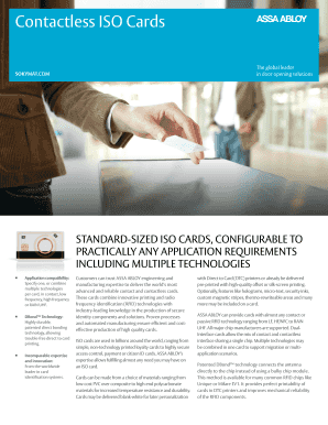 Fillable Online STANDARD-SIZED ISO CARDS, CONFIGURABLE TO Fax Email ...
