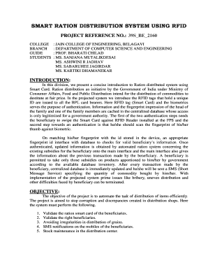 Fillable Online SMART RATION DISTRIBUTION SYSTEM USING RFID Fax Email ...