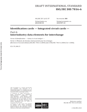 Fillable Online ISO/IEC DIS 7816-6 Fax Email Print - pdfFiller