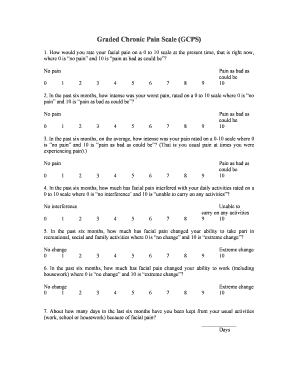 Fillable Online Graded Chronic Pain Scale (GCPS) Fax Email Print ...