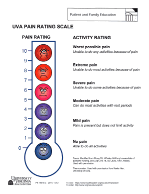 Fillable Online UVA PAIN RATING SCALE Fax Email Print - pdfFiller