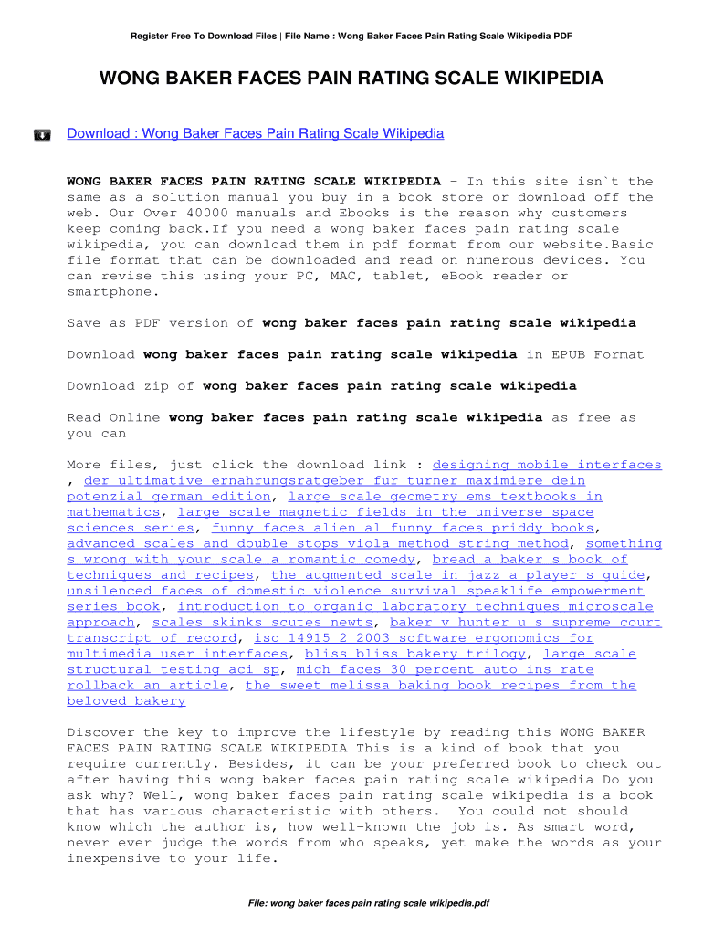 Fillable Online Register Free To Download Files File Name : Wong Baker ...