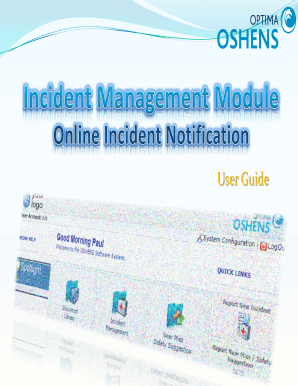 Fillable Online Incident Management Module Fax Email Print - pdfFiller