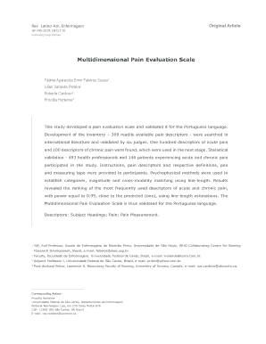 Fillable Online Multidimensional Pain Evaluation Scale Fax Email Print ...