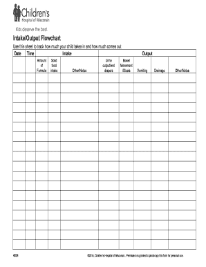 Fillable Online Intake/Output Flowchart Fax Email Print - pdfFiller