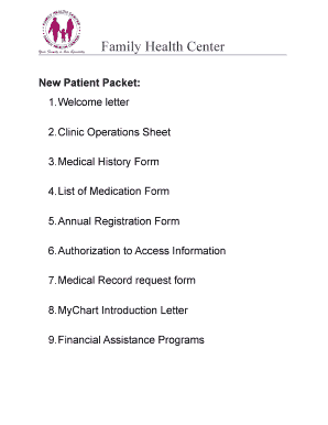 Fillable Online New Patient Packet: Fax Email Print - pdfFiller