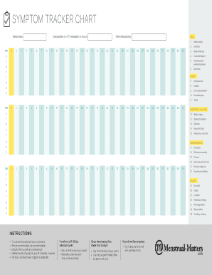 Fillable Online SYMPTOM TRACKER CHART Fax Email Print - pdfFiller