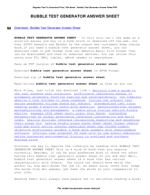 Fillable Online Register Free To Download Files File Name : Bubble Test ...