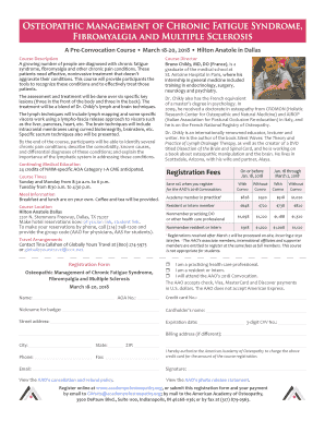 Fillable Online Osteopathic Management of Chronic Fatigue Syndrome, Fax ...