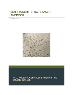 Fillable Online PEER STUDENT(S) NOTETAKER Fax Email Print - pdfFiller