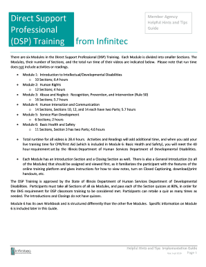 Fillable Online (DSP) Training from Infinitec Fax Email Print - pdfFiller