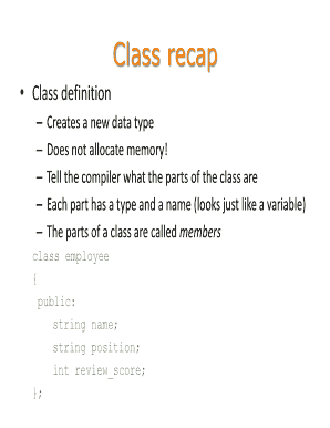 Fillable Online Class recap Fax Email Print - pdfFiller