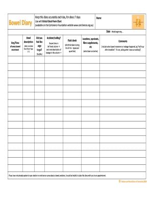 Fillable Online Use with Bristol Stool Form Chart Fax Email Print ...